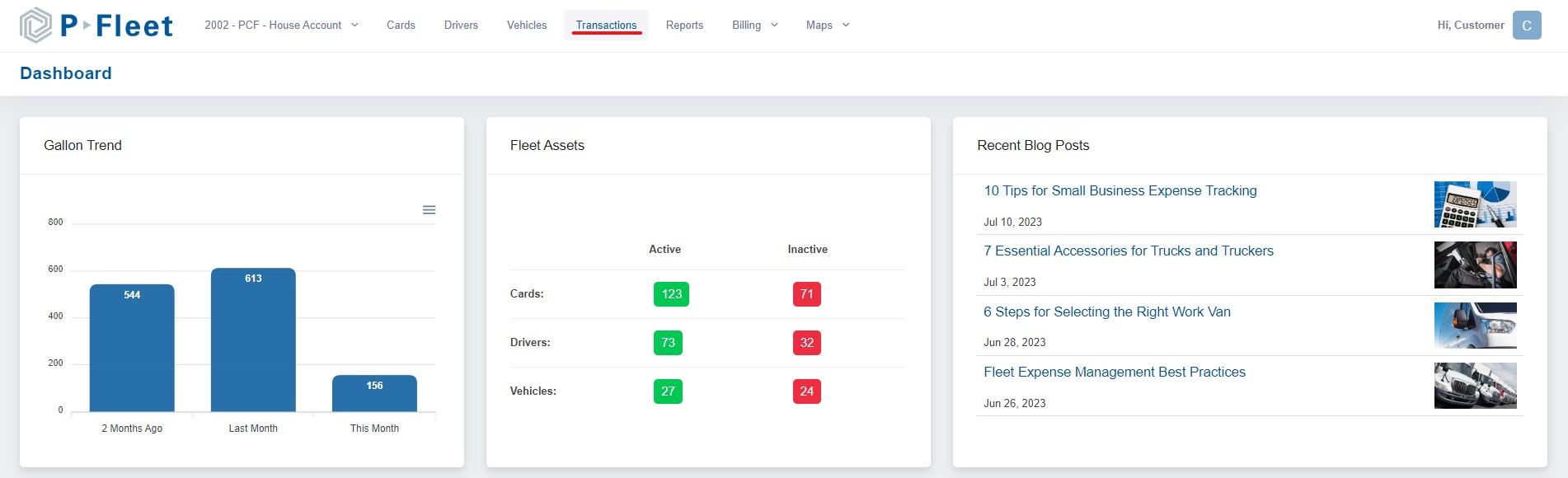 View/Download Transactions – Pfleet