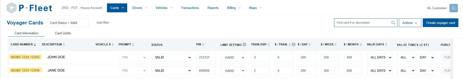 How to Find Your Voyager Card Number – Pfleet